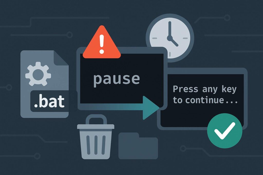 【bat】pause が効かない／一瞬で閉じてしまうときの原因と対処法 | コーディングライフスタイル