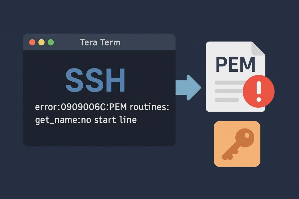 【SSH】teratermで「error:0909006C:PEM routines:get_name:no start line」エラーが発生した場合の対処方法 | コーディングライフスタイル